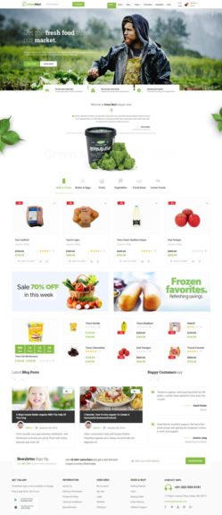 GreenMart – Organic & Food WooCommerce WordPress Theme - Theme Grab