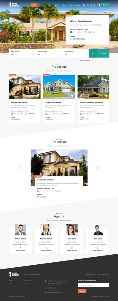 Real Homes - WordPress Real Estate Theme - Theme Grab